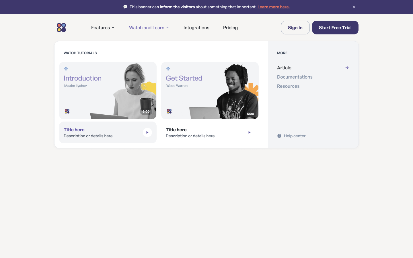 Webflow Mega Navigation Component | Flowbase Webflow Mega Navigation Component | Flowbase